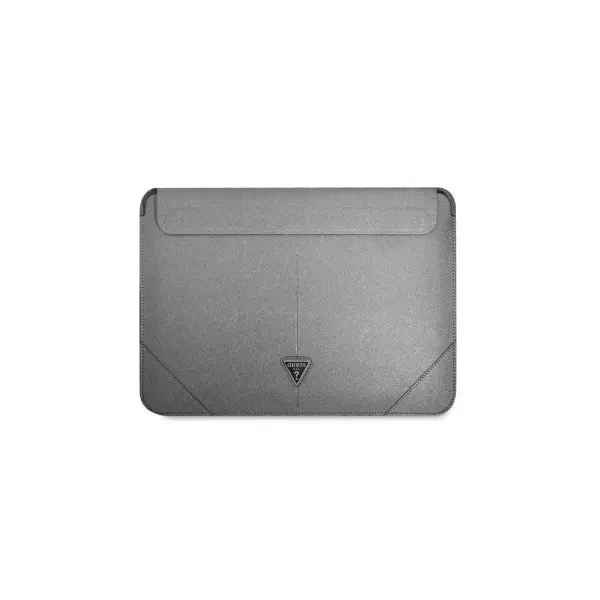 GUESS navlaka za laptop od 14” Silver Saffiano Triangle