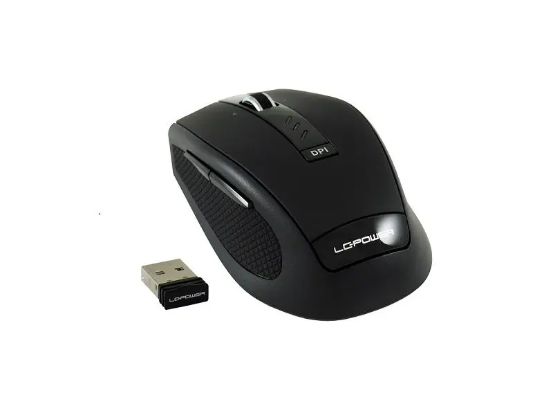 LC POWER LC-M800BW Bežični miš, USB, 2.4Ghz, 2000dpi, Crni