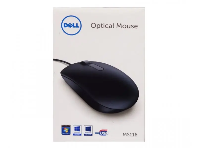 DELL MS116 Optički miš USB Retail box, Crni