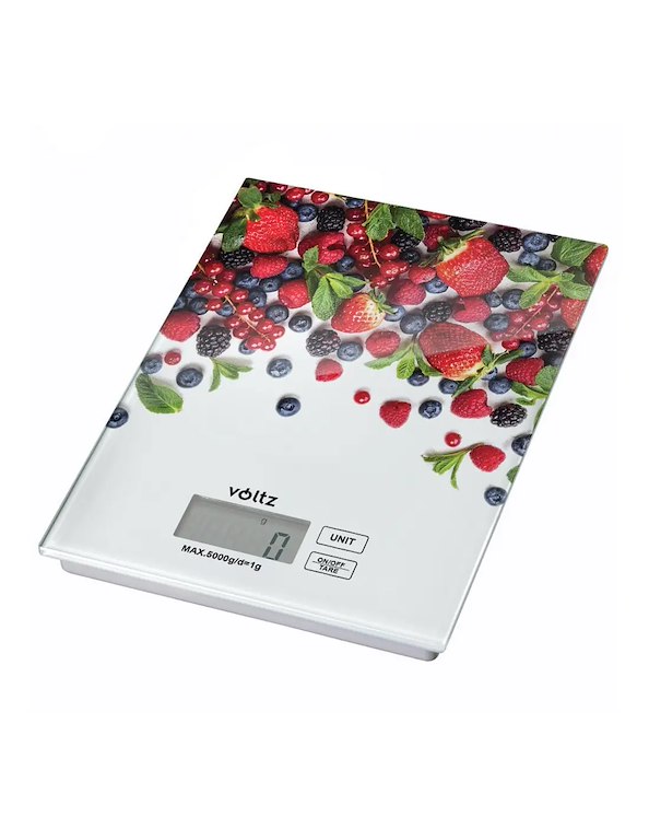VOLTZ Digitalna kuhinjska vaga Deco Šumsko voće V51651E bela