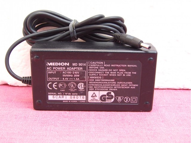 Medion MD 9014 adapter 8.4V 1.5A ORIGINAL + GARANCIJA!