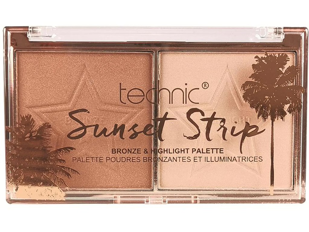 Technic Cosmetics Sunset Strip paleta Hajlajter i Bronzer