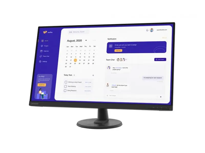 LENOVO D32u-40 66FDGAC2EU Monitor 4K UHD, 4ms, 250nits, DP, 2xHDMI, Tilt, VESA, Raven Black