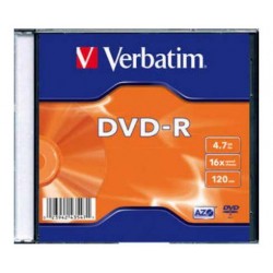 VERBATIM DVD-R 4.7GB 16X SLIM CASE 43547