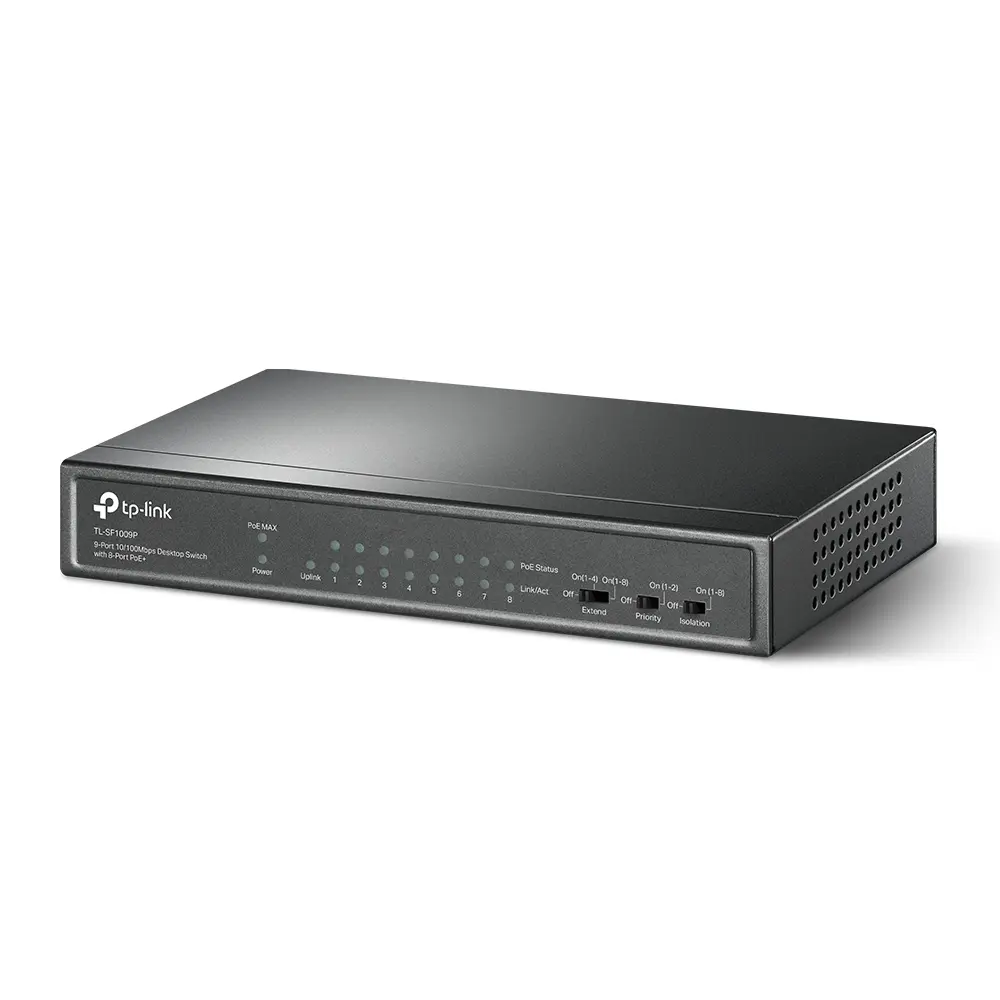 TP - LINK Switch 9-port TL-SF1009P/8×PoE+ crni