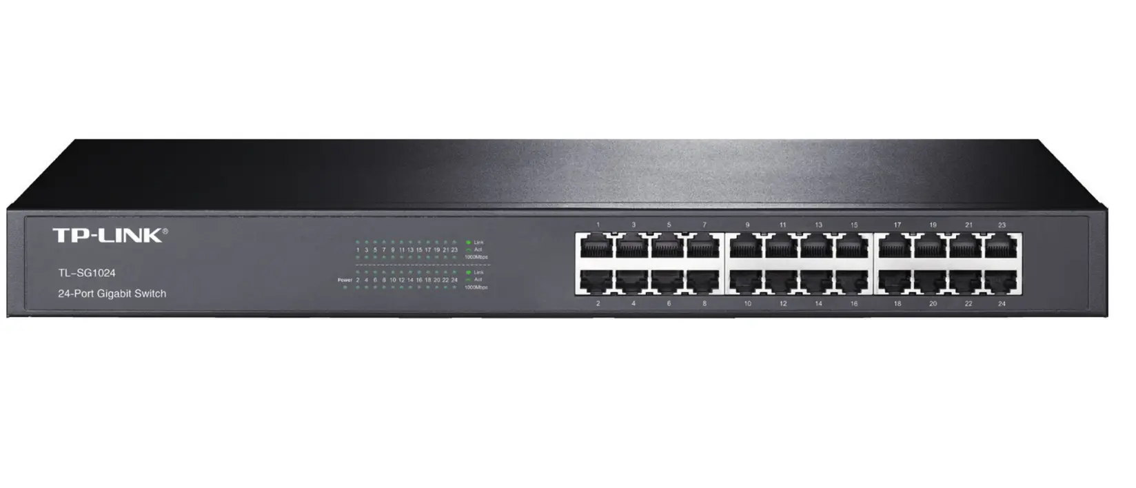 TP-LINK Switch TL-SG1024 Gigabit/24x RJ45/10/100/1000Mbps//Rackmount metalno kućište crni