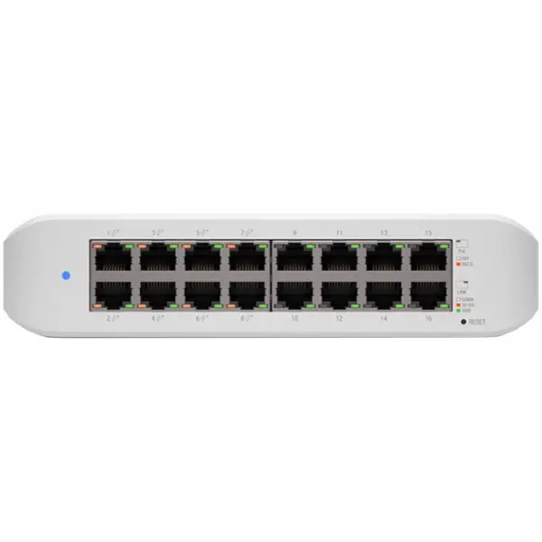 UBIQUITI Switch, 16 portova, PoE, 15V, Sivi