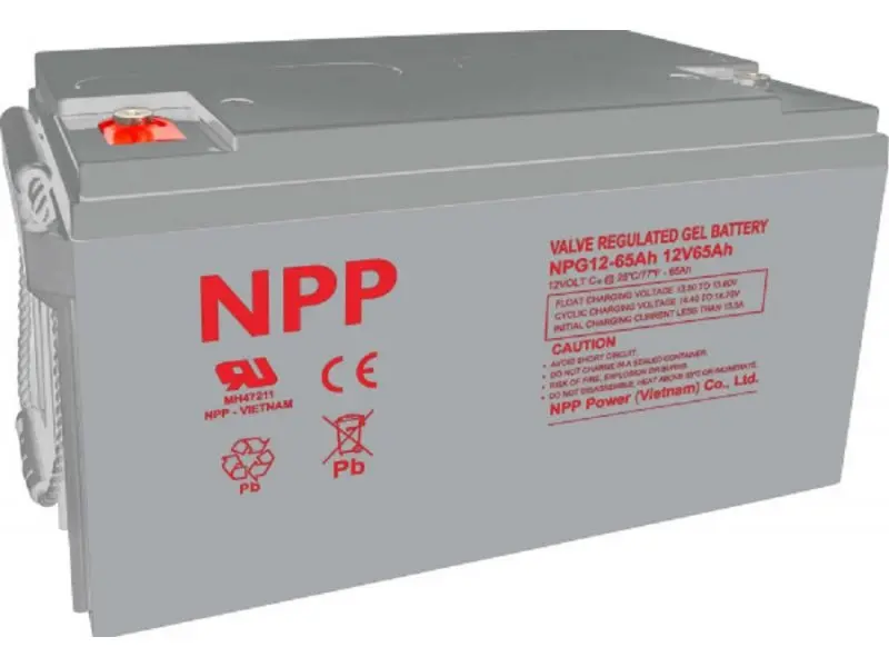 NPP NPG12V-65Ah, Gel Baterija za UPS C20=65AH, T14, 350*168*179*179