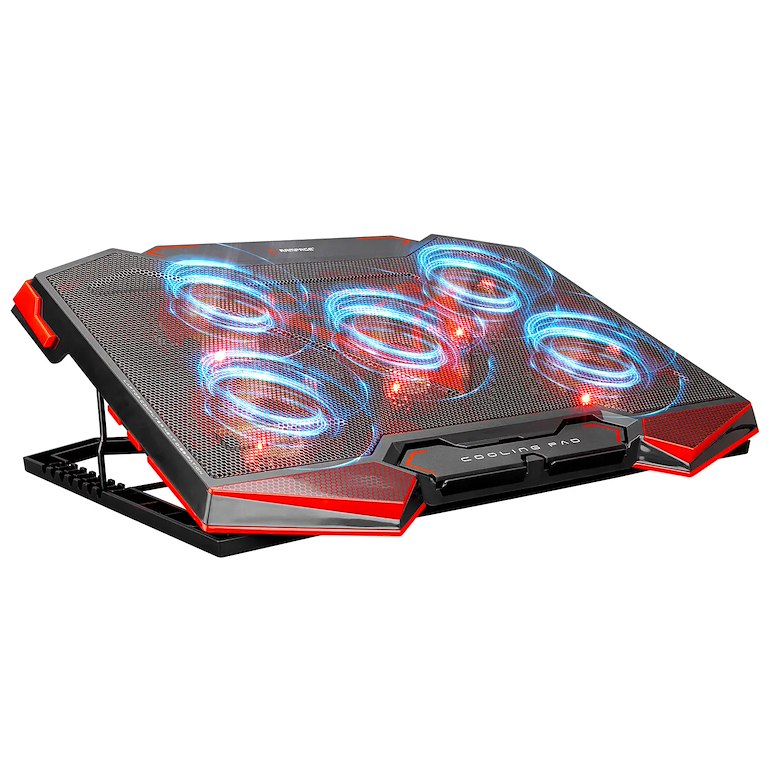 RAMPAGE Postolje za laptop Addison AD-RC5 LED crveno-crno