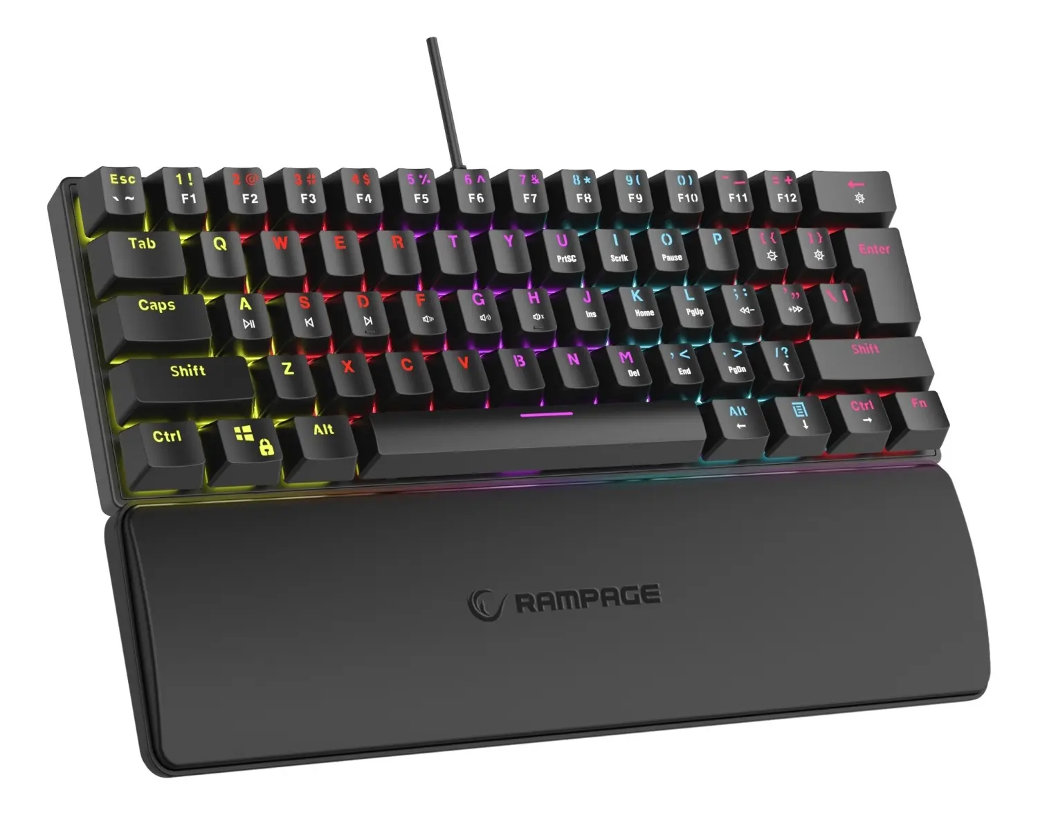 RAMPAGE Gaming tastatura PLOWER K60 BK plavi prekidač 37257 crna