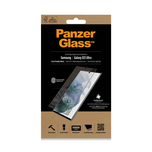 PANZERGLASS Zaštitno staklo za Samsung Galaxy S22 Ultra 5G Case Friendly AB