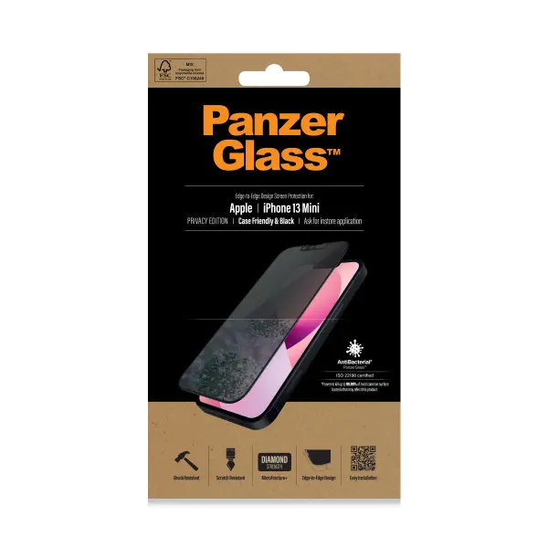 PANZERGLASS Zaštitno staklo za iPhone 13 mini Case Friendly Privacy AB