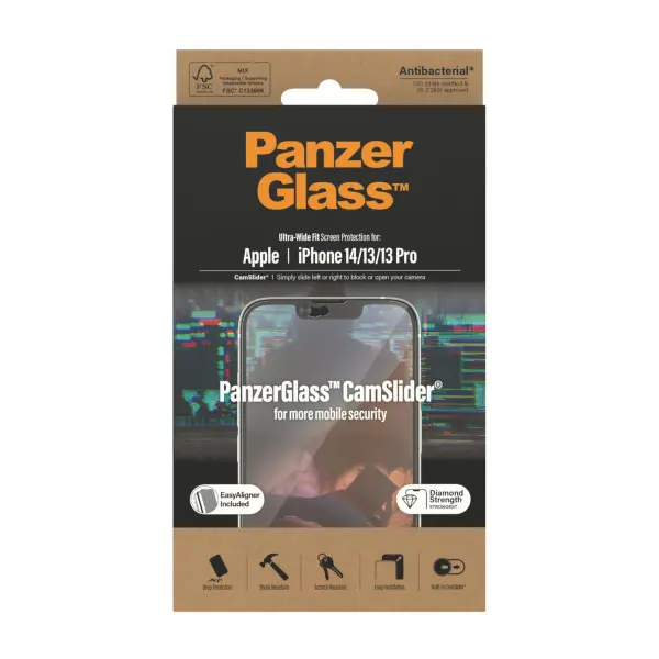 PANZERGLASS Zaštitno staklo za iPhone 13/13 Pro/14 UWF Camslider AB