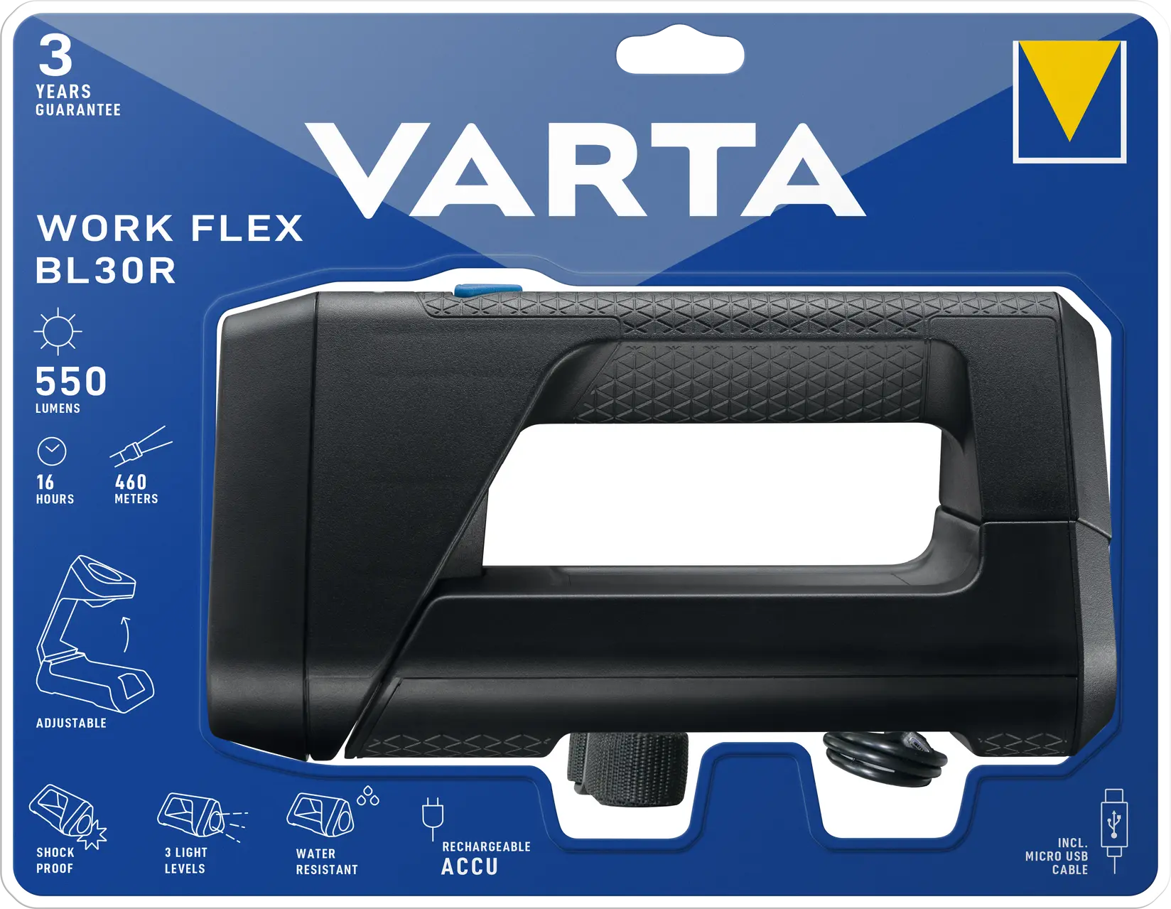 Varta Baterijska lampa WORK FLEX BL30R