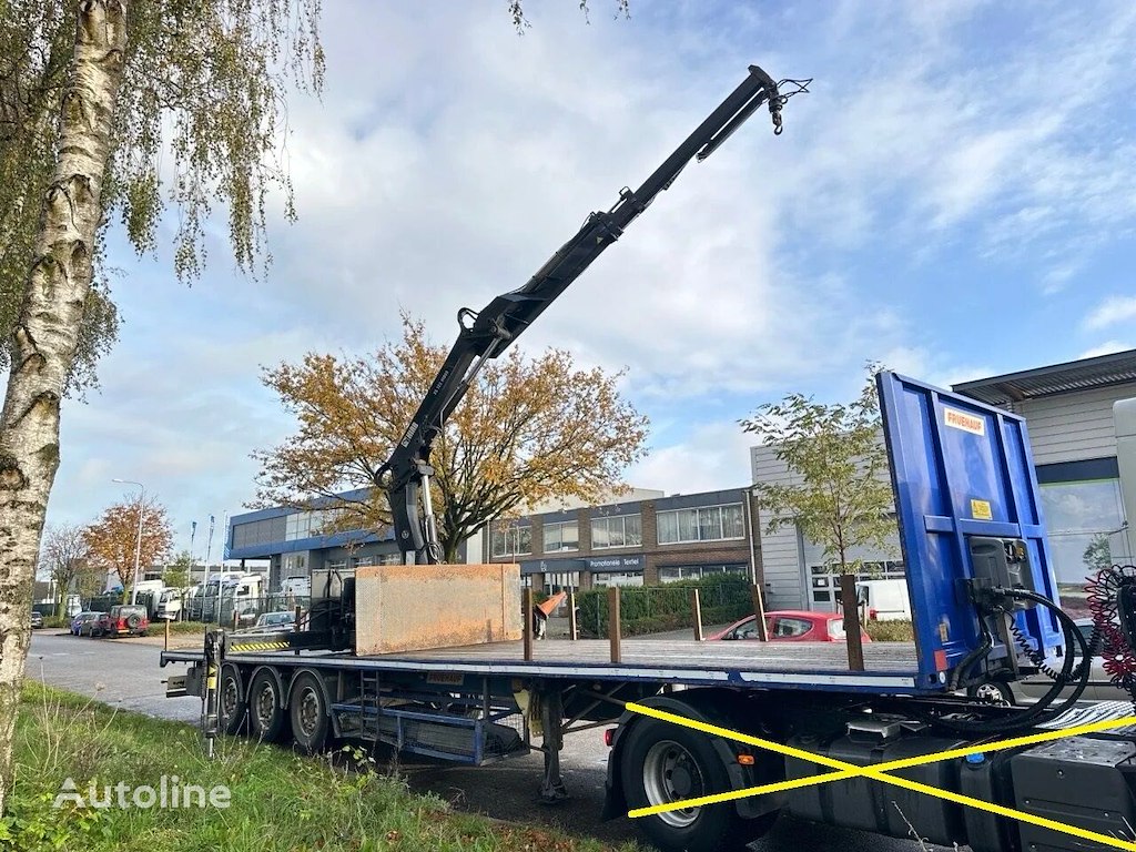 Fruehauf MET HIAB 122E-3 REMOTE CONTROLE, 2014 poluprikolica sa ravnom platformom