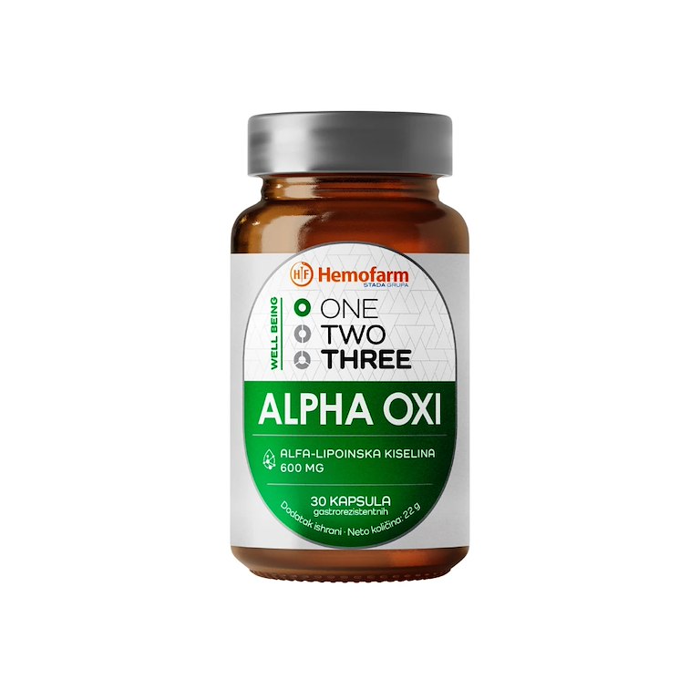 ONE TWO THREE ALPHA OXI 30 Gastrorezistentnih Kapsula sa Alfalipoinskom Kiselinom