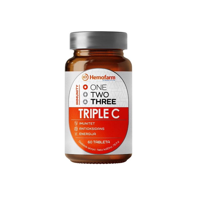 ONE TWO THREE TRIPLE C 60 Tableta Vitamin C Acerola