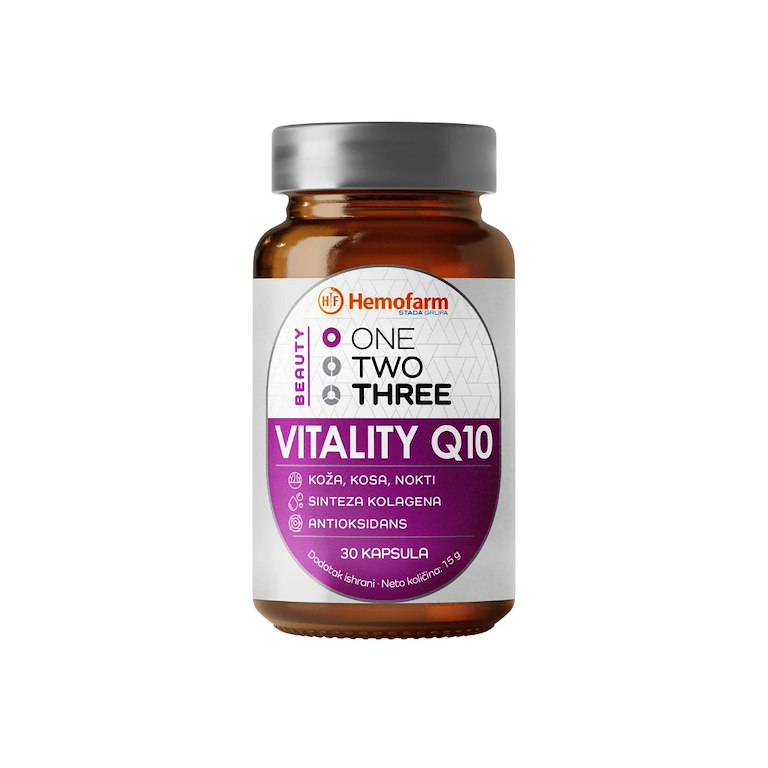 ONE TWO THREE VITALITY Q10 30 Kapsula sa Koenzimom Q10, Selenom i Vitaminima A, C, E