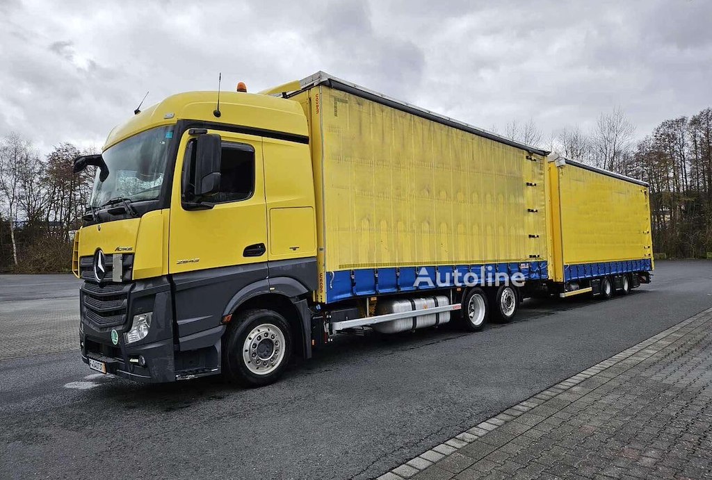 Mercedes-Benz Actros 2543 kamion sa klizna zavesa cerada + prikolica sa kliznom ceradom