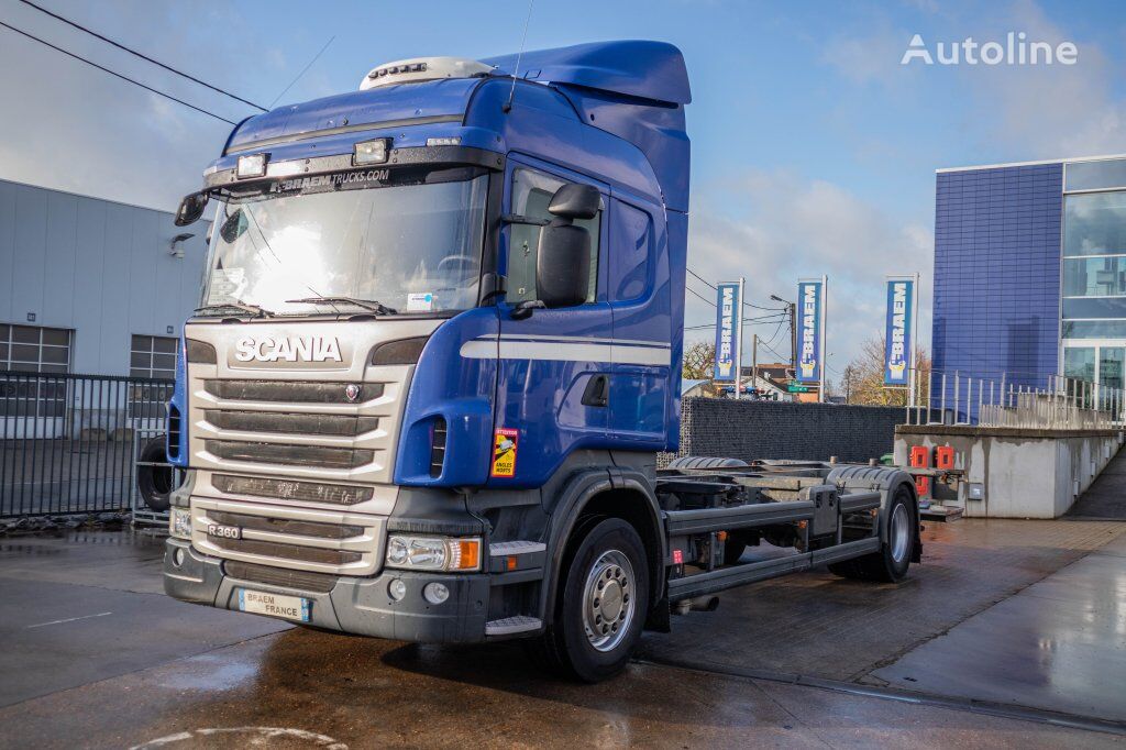 Scania R360+E5+INTARDER+DHOLLANDIA vozilo za prevoz kontejnera