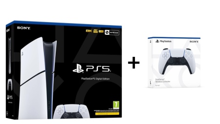 Konzola Sony Playstation 5 PS5 1TB Slim Digital + Dualsense White