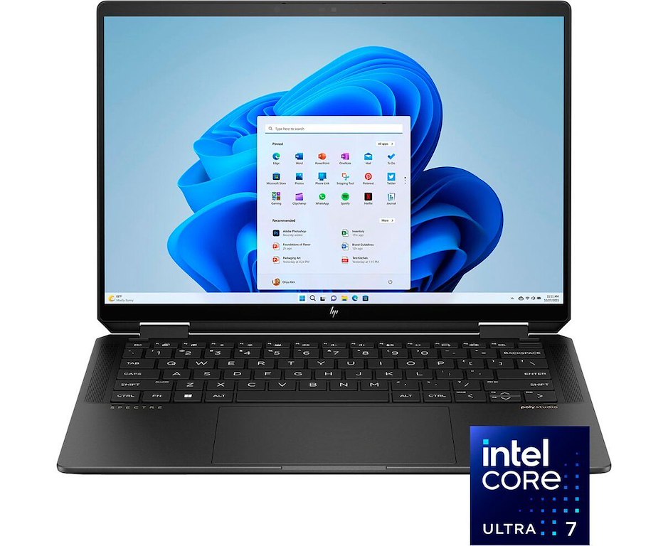 HP - Spectre 2-in-1 14" 2.8K OLED Touch-Screen Laptop - Intel Core Ultra 7 - Intel Evo Edition - 16GB Memory - 1TB SSD - Nightfall Black