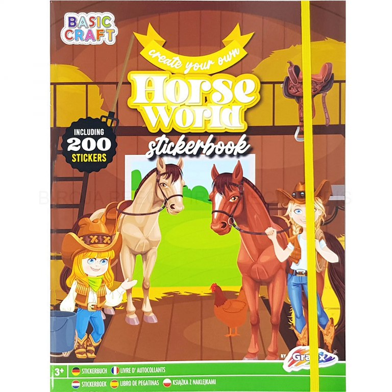 HORSE WORLD KNJIGA SA STIKERIMA - 200 STIKERA 100075