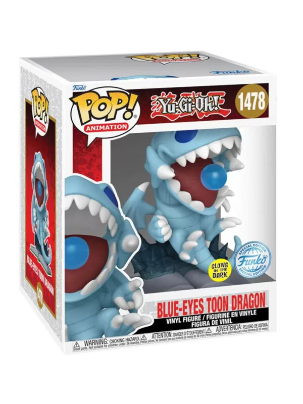 Bobble Figure Yu-Gi-Oh POP! – Blue-Eyes Toon Dragon – Glows in the Dark 9cm