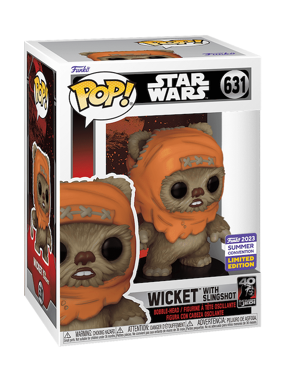 Bobble Figure Star Wars POP! – Wicket with Slingshot – Convention Limited Edition 9cm