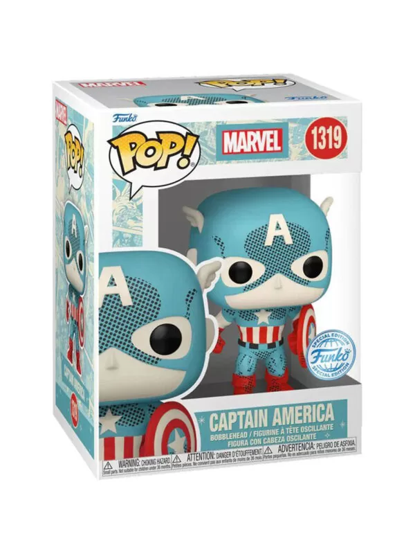 Bobble Figure Marvel – Retro Reimagined POP! – Captain America 10cm