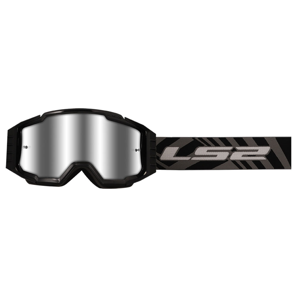 Moto Cross naočare LS2 CHARGER PRO crne sa srebrnim vizirom