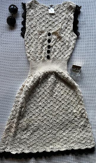 CHANEL ORIGINAL svilena haljina M - S 100% svila
