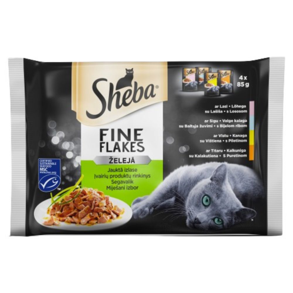 Sheba Fine Flakes kesice, Mesani izbor 4x85g