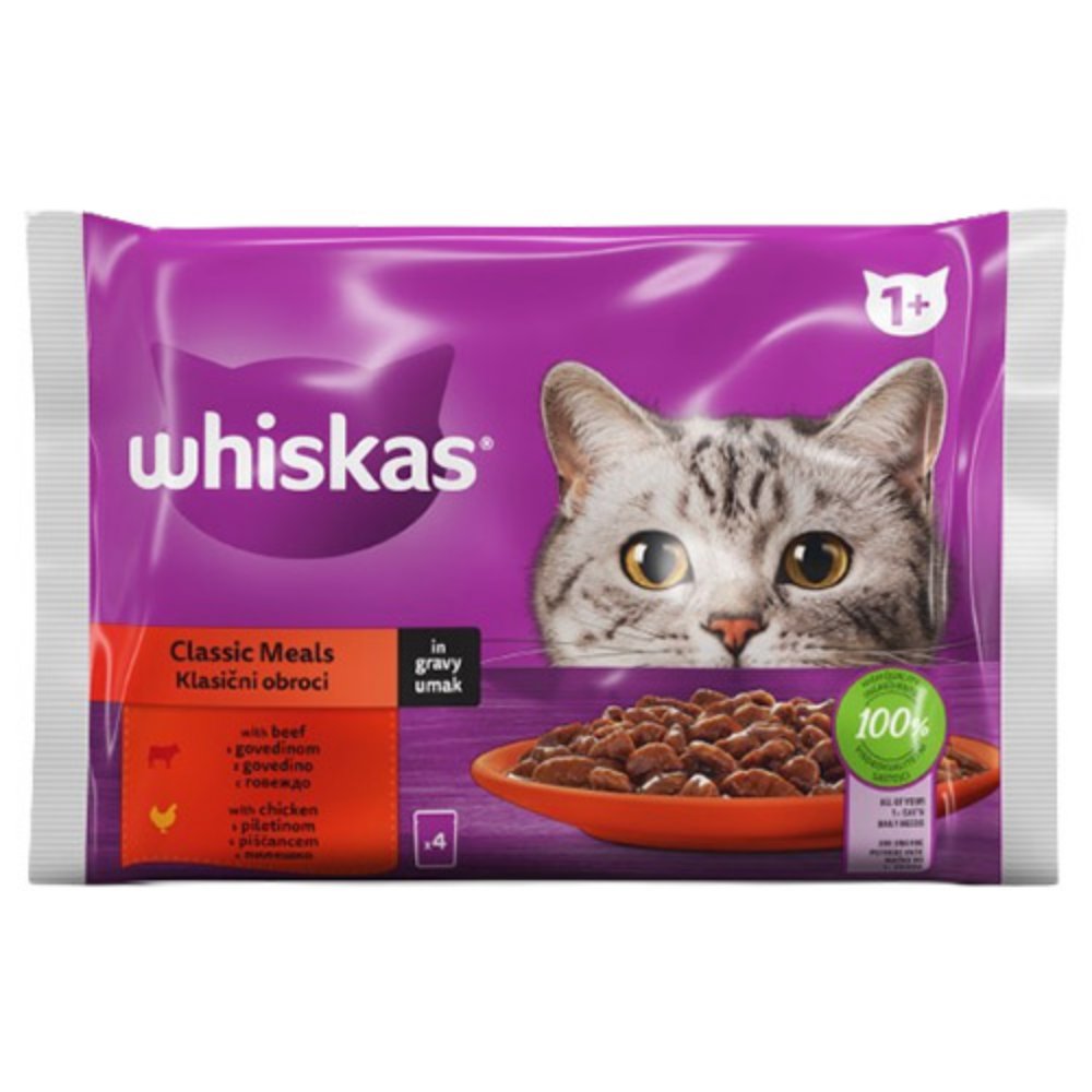 Whiskas kesice, izabrani obroci 4x85g