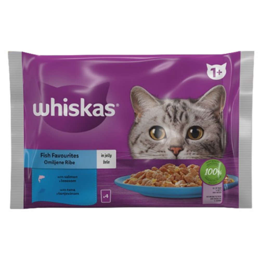 Whiskas kesice, riba 4x85gr