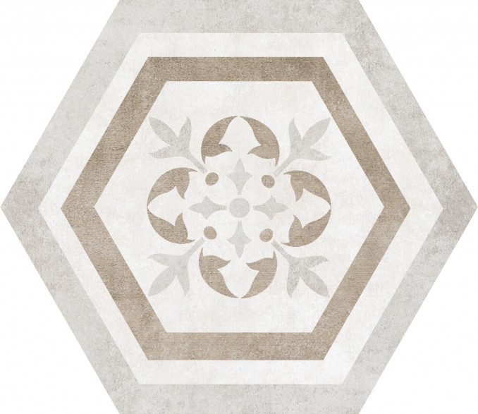 ALPHA mix beige hexagon 25.8×29