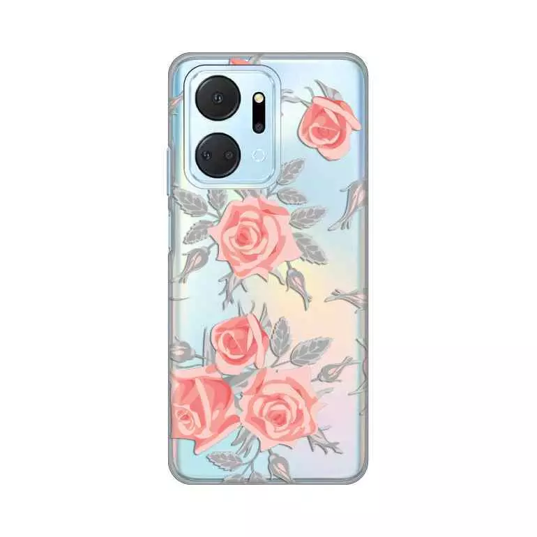 Maska silikon Print za Honor X7a Elegant Roses