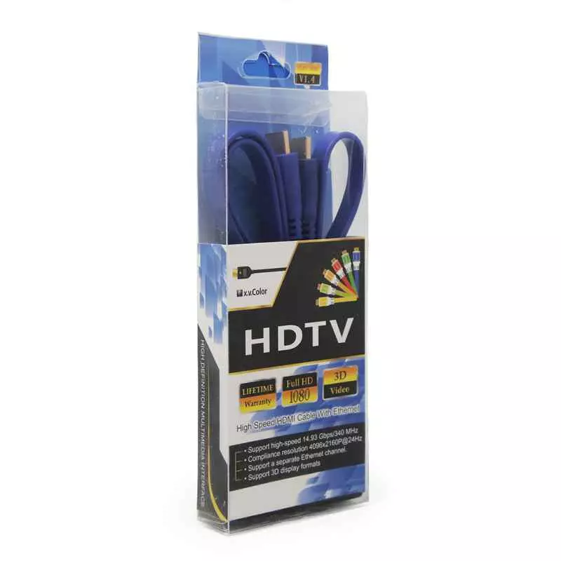 Kabl Flet HDMI na HDMI 1.5m plavi