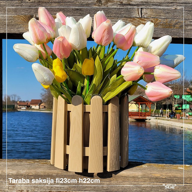 Saksija taraba 2 okrugla fi19cm h18 cm / 2,6l