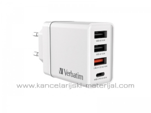 VERBATIM 49700/49701 - USB punjač 4u1 30W