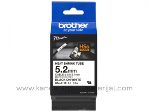 BROTHER HSe-211E traka 5.2mm crno na belo (termoskupljajuća)