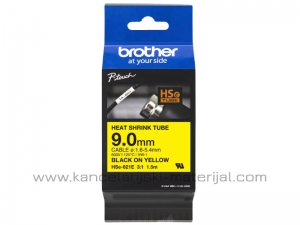 BROTHER HSe-621E traka 9.0mm crno na žutom (termoskupljajuća)