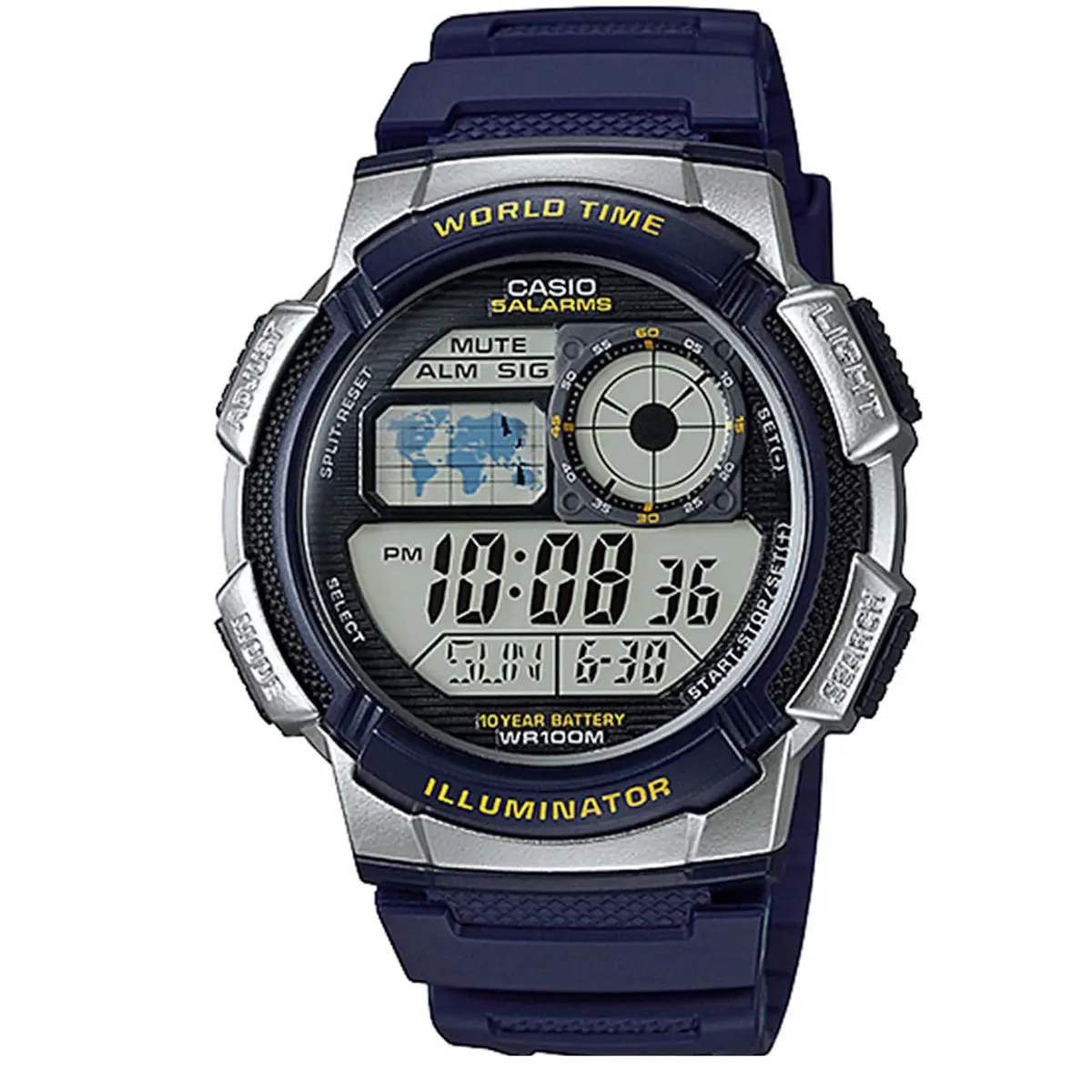 CASIO Muški ručni sat, Kvarcni mehanizam, AE-1000W-2AVDF, Plavi