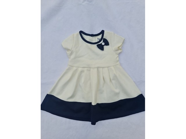 : haljinica za bebe , bela sa teget. NOVO
