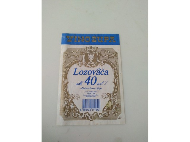 Lozovača  etiketa  1997.