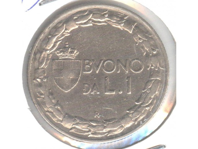 Italija 1 lira 1922 aUNC/XF
