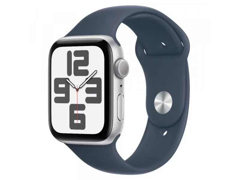 APPLE Pametni sat SE2 v2 GPS 44mm Silver Alu Case w Storm Blue Sport Band - S/M (mrec3se/a )