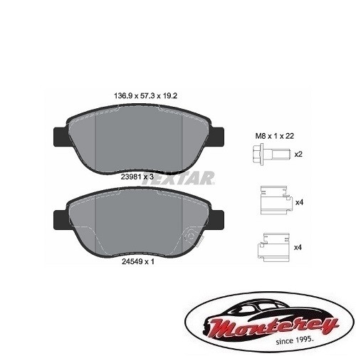 Kocione plocice prednje Opel Corsa D '06-,Fiat 500L,500X '12.-