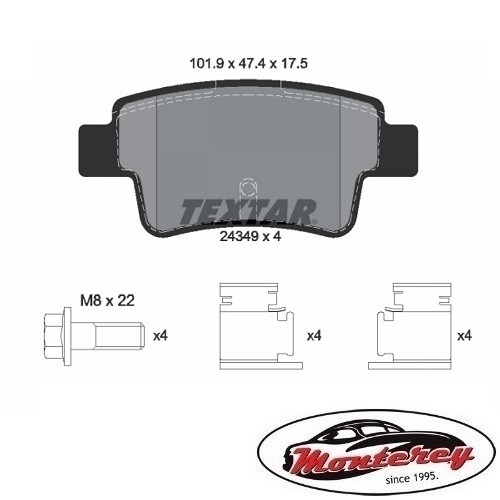 Kocione plocice zadnje Fiat Punto EVO '08-/Grande Punto '05-,Opel Corsa D '06.-