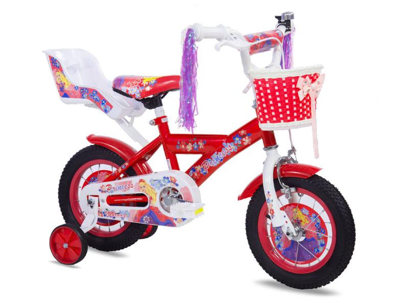 GALAXY Bicikl dečiji PRINCESS 12" crvena/bela